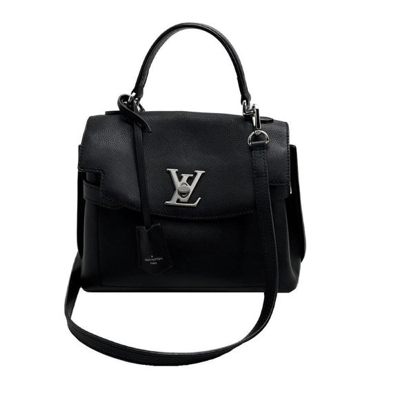 Louis Vuitton | Bags | Louis Vuitton Lock Me Eva Bb Calf 2way Bag Black ...
